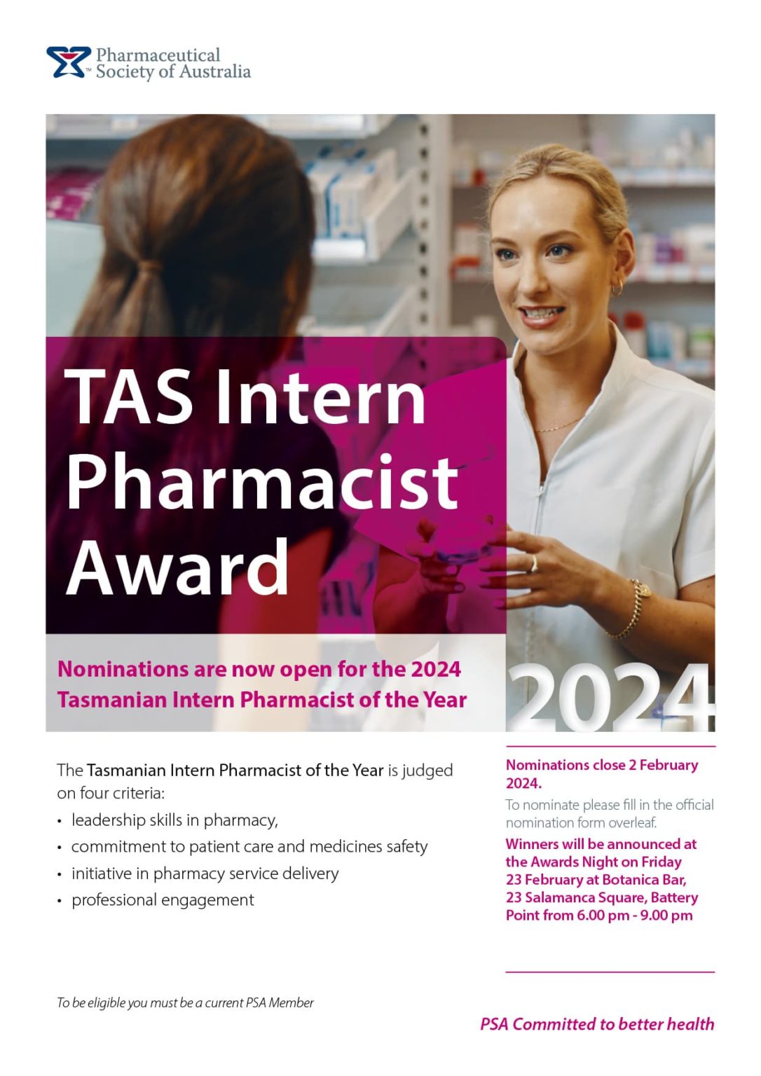 PSA Awards | Pharmaceutical Society of Australia
