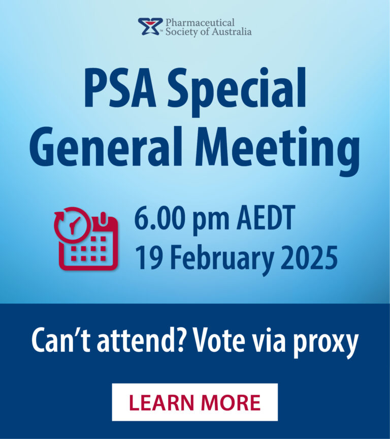 - Pharmaceutical Society of Australia