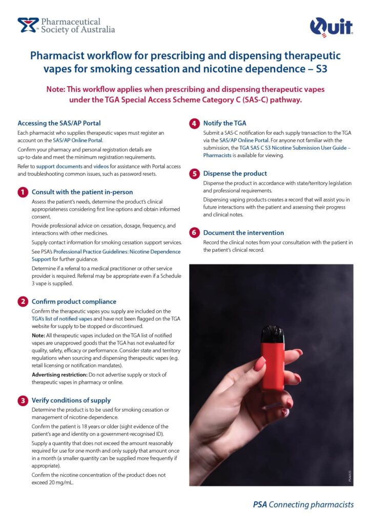 Navigating Vaping Reforms - Pharmaceutical Society of Australia